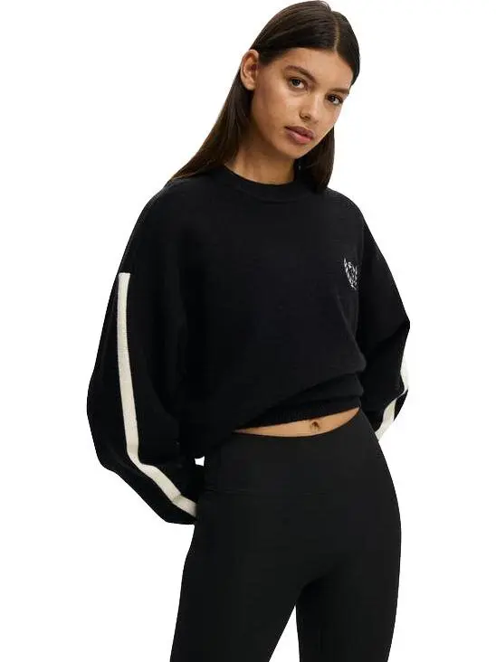 Cotton:on Active Slouchy Knit Sweater - Black
