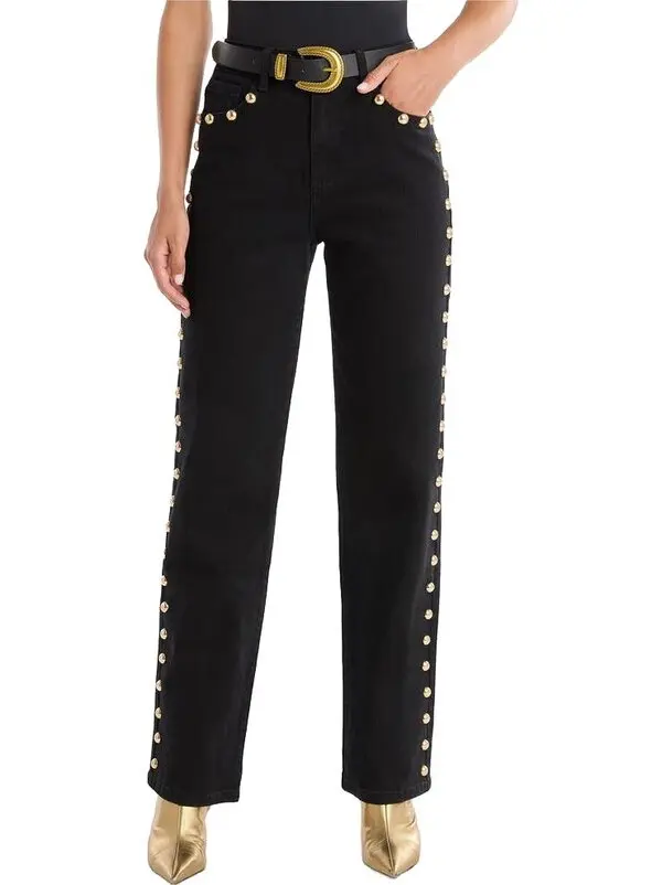 THE NOLI SHOP Leah Studded Jean - Black