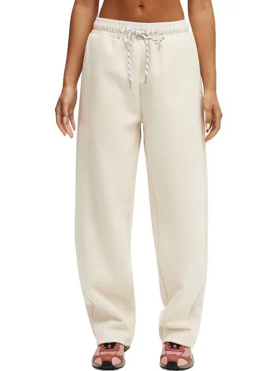 Cotton:on Active Plush Double Waistband Sweatpant - Coconut Milk
