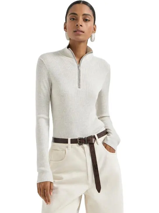 Brunello Cucinelli Virgin Wool And Cashmere Sweater - Pearl