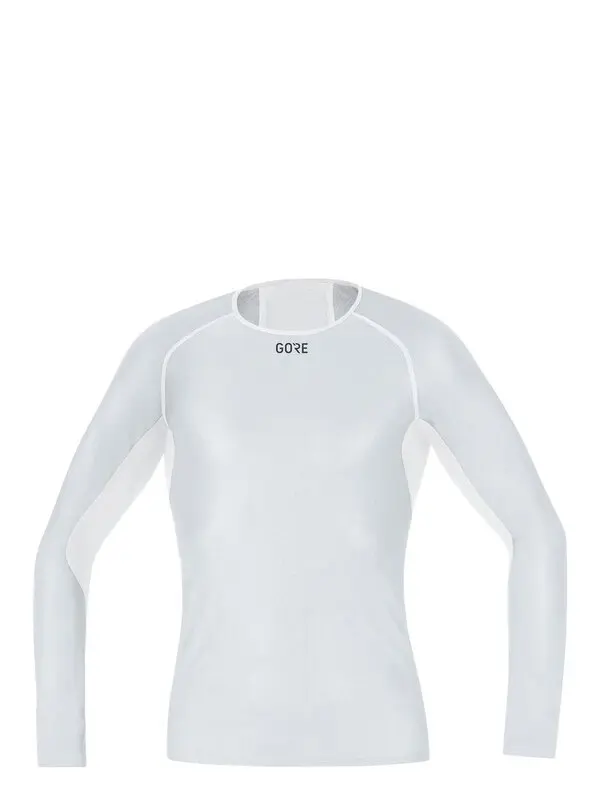 GOREWEAR Windstopper Baselayer Long Sleeve Shirt - Light Grey/white