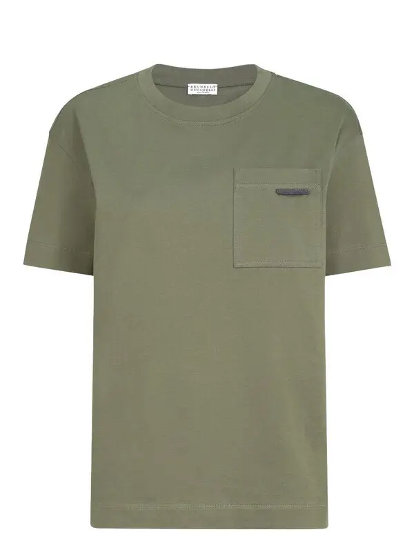 Brunello Cucinelli Cotton Jersey T-shirt - Olive