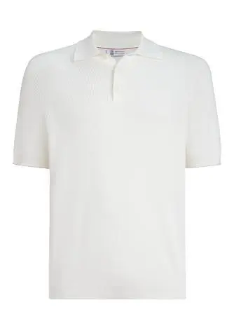 Brunello Cucinelli Rib Knit Polo - Panama
