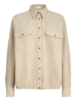 Brunello Cucinelli Fluid Twill Shirt - Sand
