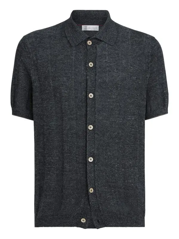 Brunello Cucinelli Knit Shirt - Lignite Grey