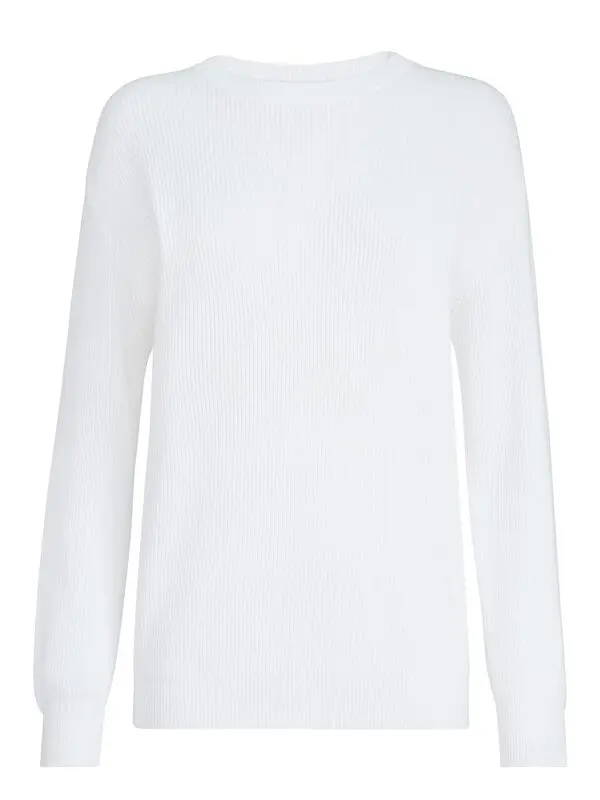 Brunello Cucinelli Cotton Crew-neck Sweater - White