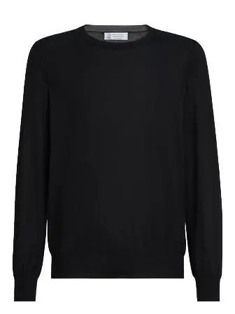 Brunello Cucinelli Cashmere And Silk Lightweight Sweater - Black