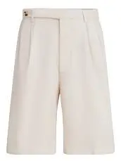 Brunello Cucinelli Bermuda Shorts With Pleats - Off-white