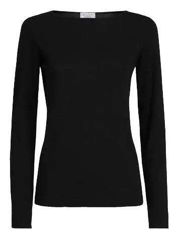 Brunello Cucinelli Cashmere And Silk Sparkling Sweater - Black