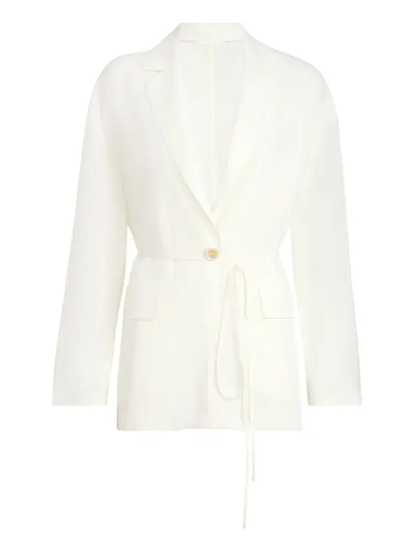 Brunello Cucinelli Sablé Crêpe Blazer - White