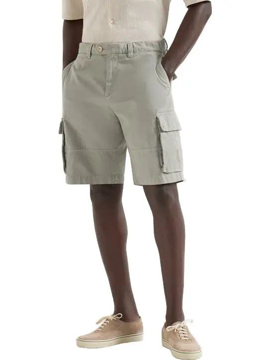 Brunello Cucinelli Gabardine Bermuda Shorts - Khaki