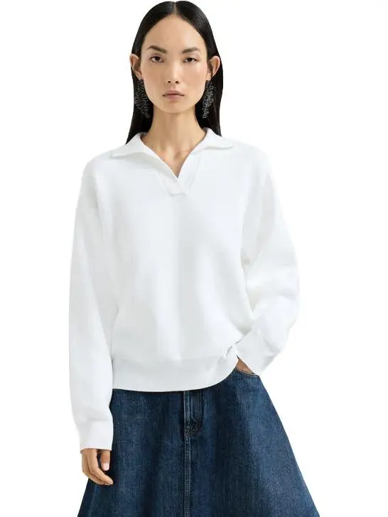 Brunello Cucinelli Double Knit Polo Shirt - White