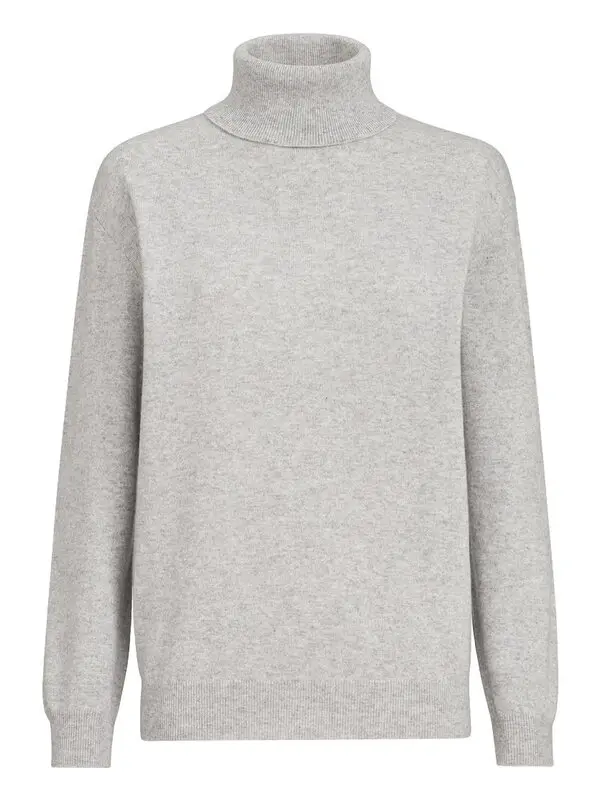 Brunello Cucinelli Cashmere Sweater With Monili - Pebble