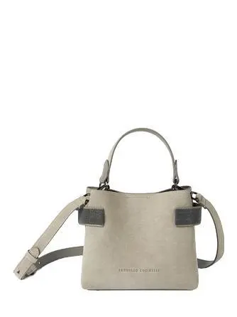 Brunello Cucinelli Small Top-handle Essence Bag - Khaki
