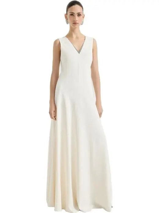 Brunello Cucinelli Fluid Dress - Chalk