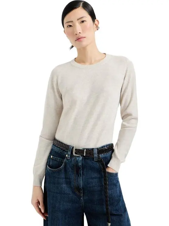 Brunello Cucinelli Cashmere Crew-neck Sweater - Oyster