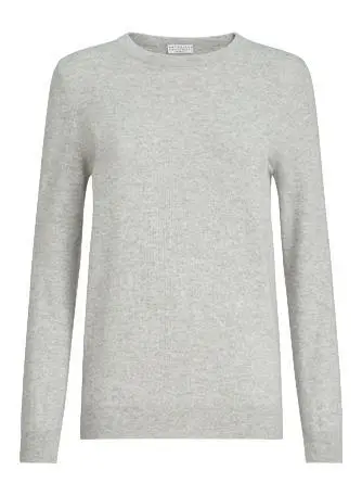Brunello Cucinelli Cashmere Crew-neck Sweater - Pebble