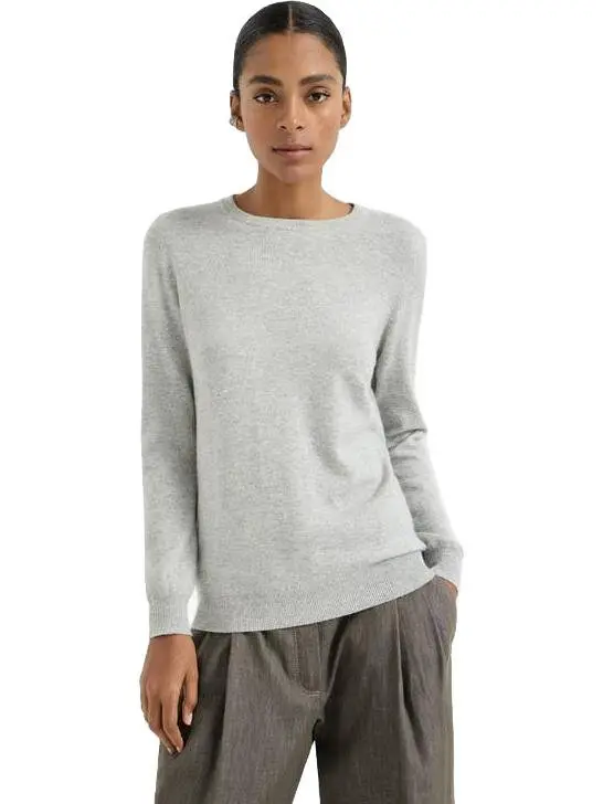 Brunello Cucinelli Cashmere Crew-neck Sweater - Pebble