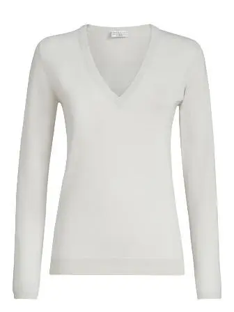 Brunello Cucinelli Cashmere And Silk Sweater - Rice