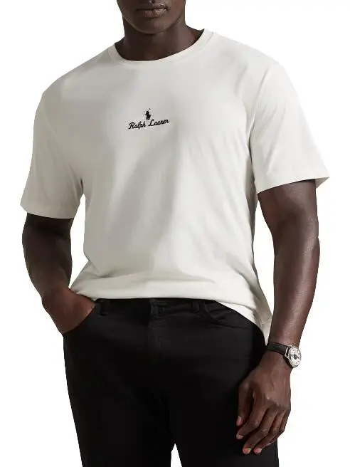 Polo Ralph Lauren Big & Tall Script Graphic Tee - Deckwash White