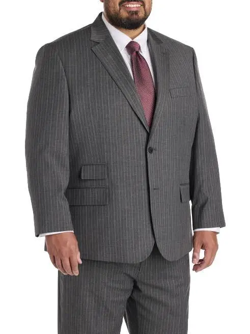 OAK HILL BY DXL Oak Hill Big & Tall Pinstripe Suit Jacket - Grey