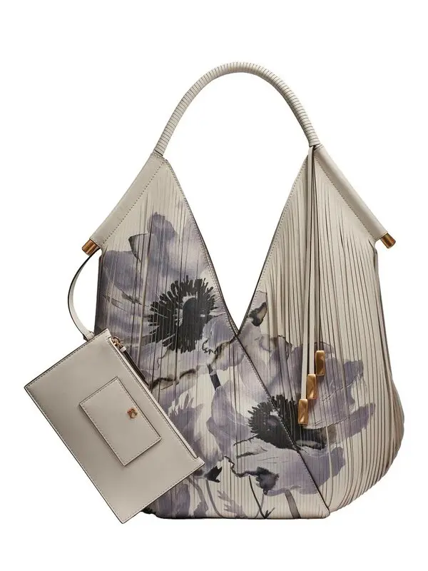 Donna Karan New York Baldwin Floral Lasercut Shoulder Bag - Bone