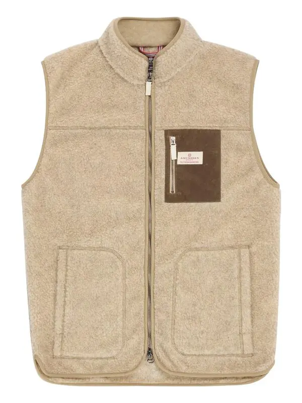 AMUNDSEN Heroes Wool Fleece Vest - Natural