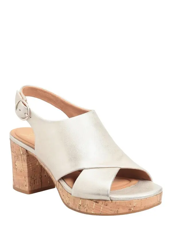 SOFFT Liv Slingback Platform Sandal - Platino