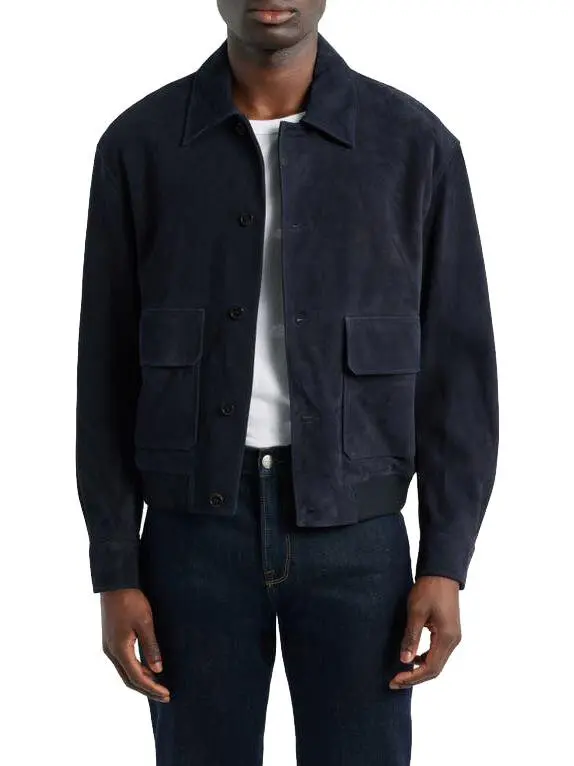 FRAME Suede Jacket - Dark Navy