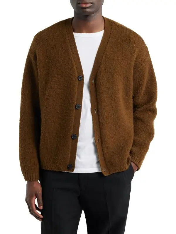 FRAME Brushed Cashmere Cardigan - Caramel