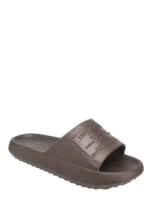 True Religion Wayne Logo Single Slide - Chocolate