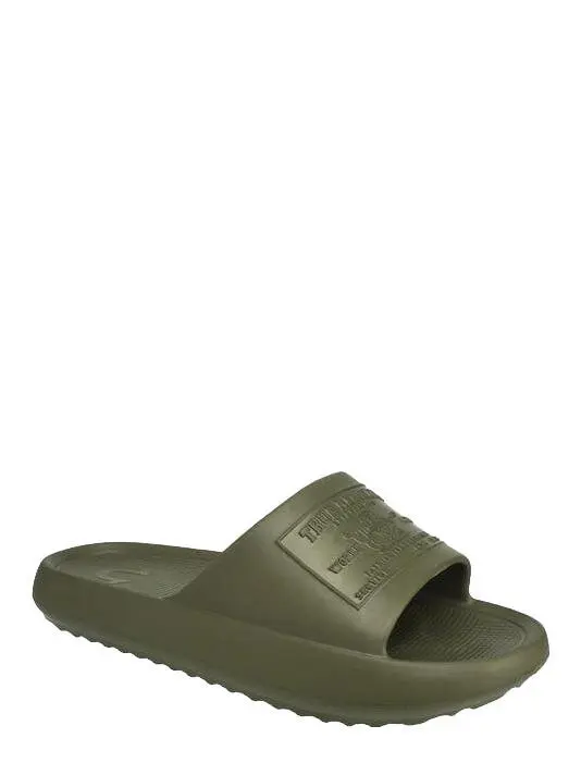 True Religion Wayne Logo Single Slide - Olive