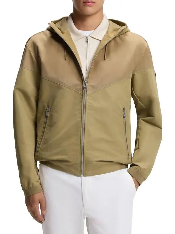 BOSS Cierno4 Hooded Recycled Polyester Jacket - Beige/khaki