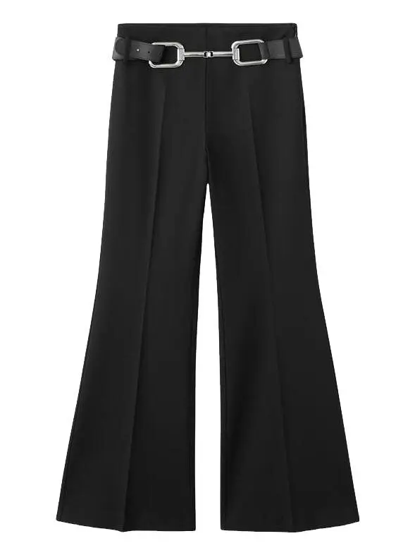 Mango Sauvi Belt Detail Pants - Black