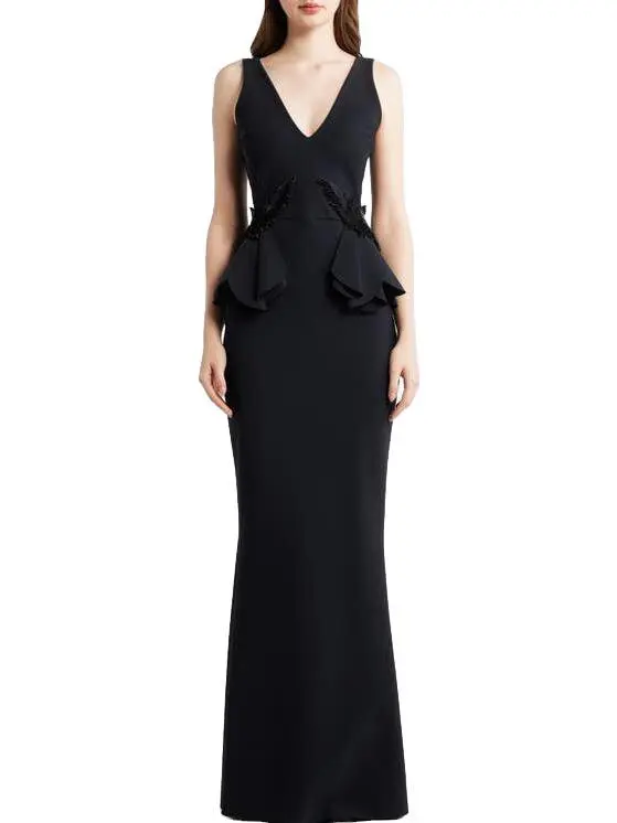 Chiara Boni La Petite Robe Nawa Sleeveless Mermaid Gown - Black