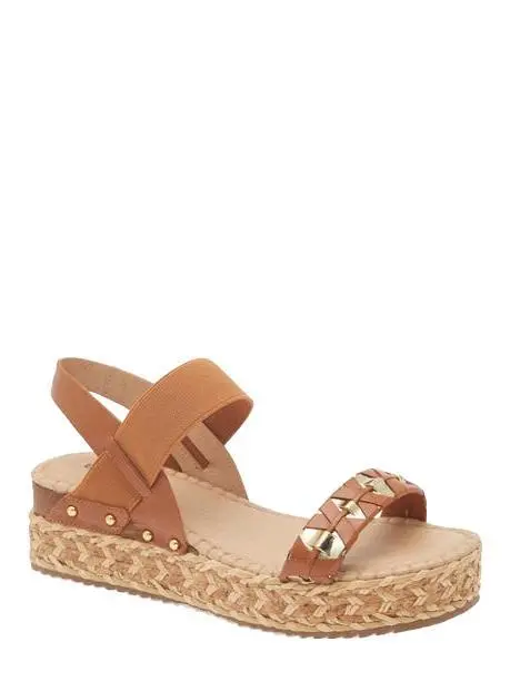 BOTTERO Noronha Slingback Platform Wedge Sandal - Caramelo