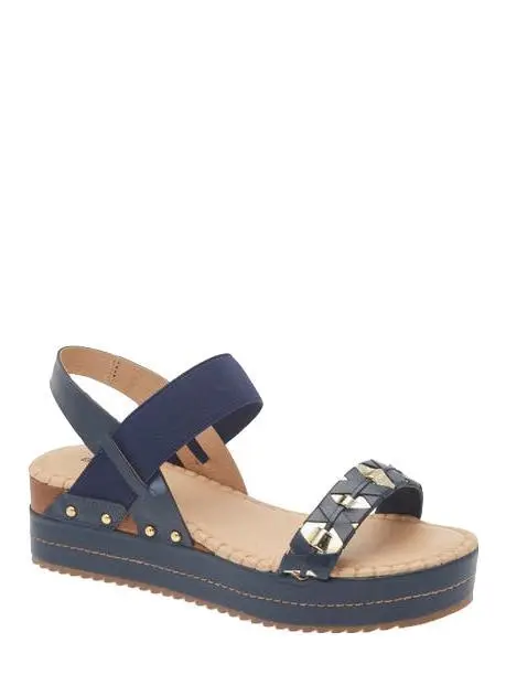 BOTTERO Noronha Slingback Platform Wedge Sandal - Marinho