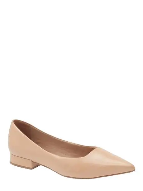BOTTERO Alessandra Pointed Toe Ballet Flat - Brown Sugar