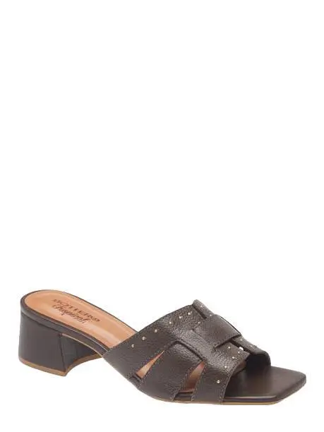 BOTTERO Catia Leather Slide Sandal - Marrom