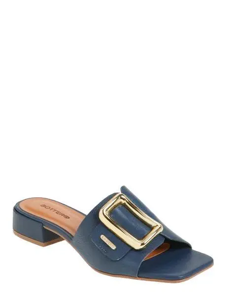 BOTTERO Eduarda Leather Slide Sandal - Marinho