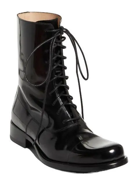 THE ROW Kai Combat Boots - Black