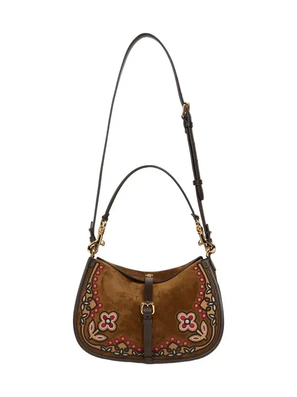 Etro Embroidered Crossbody Bag - Sand