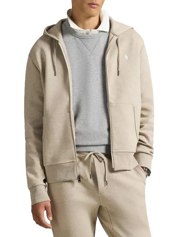 Polo Ralph Lauren Double-knit Zip Hoodie - Tuscan Beige Heather