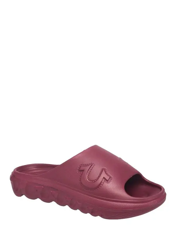 True Religion Molded Slide Sandals - Red