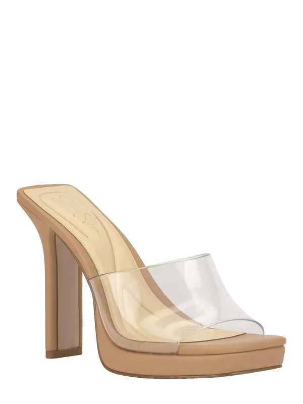 Jessica Simpson Azelica Platform Slide Sandal - Clear