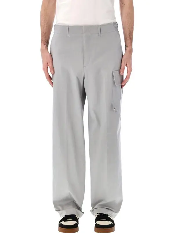 Fendi Gabardine Cargo Trousers - Silver