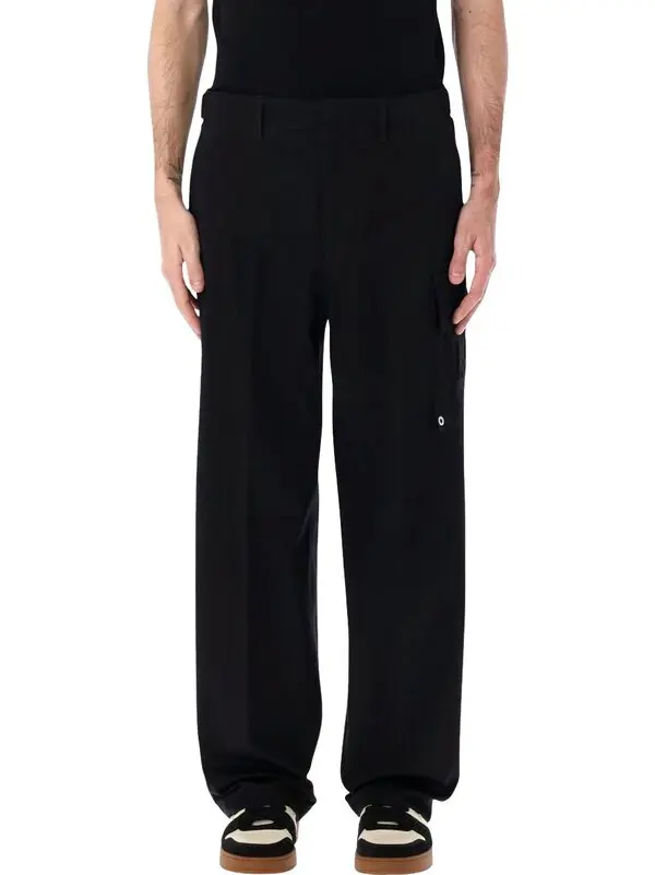 Fendi Gabardine Cargo Trousers - Black