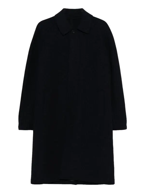 Harris Wharf London Balmacaan Long Coat - Blue