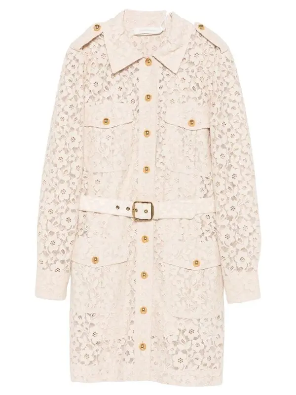 Zimmermann Floral Mini Dress - Beige