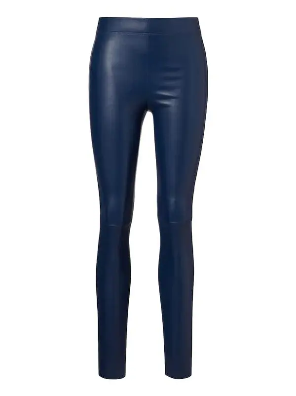 JOSEPH Leather Leggings - Blue